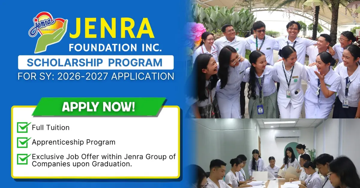 Jenra Foundation Scholarship 2026 is Open | Apply NOW - Iskolarships